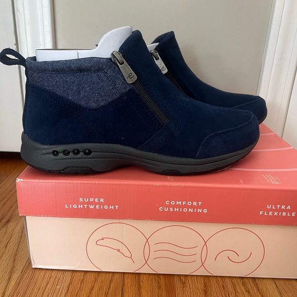 Easy Spirit | Shoes | Easy Spirit Navy Blue T Shuffle Bootie | Poshmark